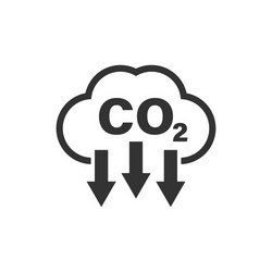 Co2 emissions icon carbon gas cloud Royalty Free Vector