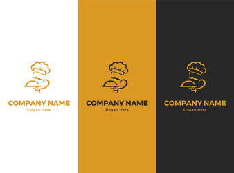 Food chef restaurant logo design template chef Vector Image