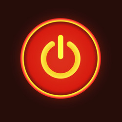 Power off icon red button Royalty Free Vector Image