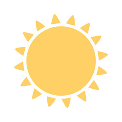 Yellow sun with triangle rays star 3d Royalty Free Vector