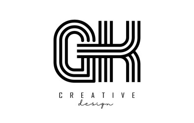 Letters gk logo with a minimalist design Vector Image