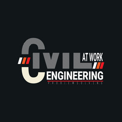 Lettering civil engineering with graphic Vector Image