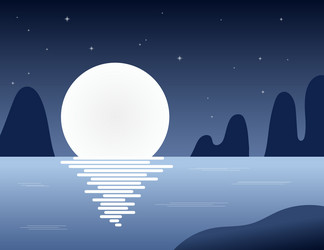 Cartoon moon surface landscape background Vector Image