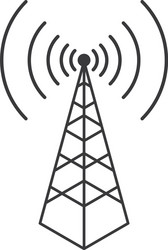 Wireless tower logo icon Royalty Free Vector Image