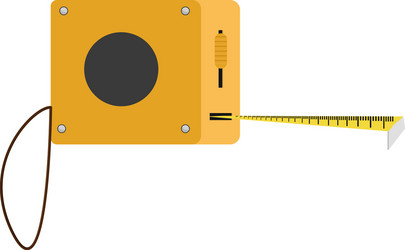 Yellow inch tape on a white background Royalty Free Vector