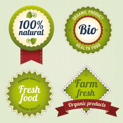 Bio and eco labels Royalty Free Vector Image - VectorStock
