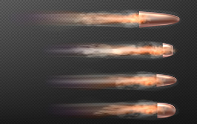 Flying bullet traces gunshots in motion Royalty Free Vector
