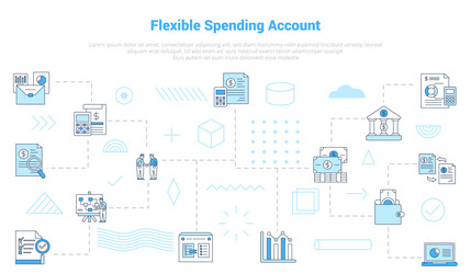 Fsa flexible spending account concept with big Vector Image