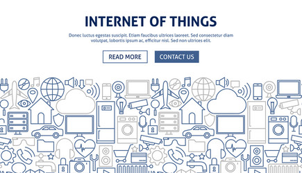 Internet of things horizontal banners Royalty Free Vector