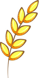 Yellow wheat icon on white background Royalty Free Vector