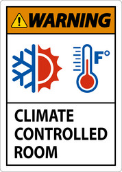 Door warning sign keep doors closed climate Vector Image