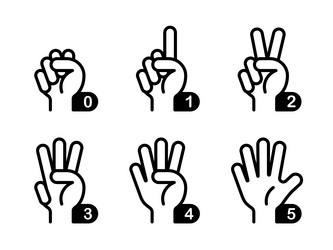 Number 3 Hand Vector Images (over 2,200)