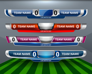 Soccer scoreboard digital screen graphic template Vector Image
