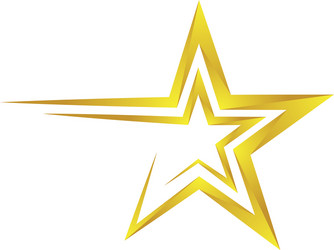 Shiny bright five-pointed star flat Royalty Free Vector