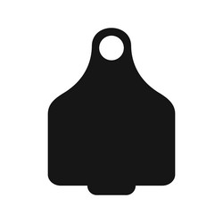 Template of ear tag for cattle blank black Vector Image