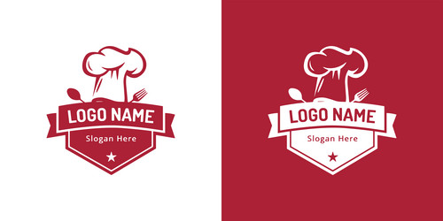 Food chef restaurant logo design template chef Vector Image
