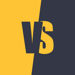 Versus vs lightning symbol template Royalty Free Vector