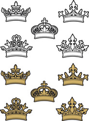 Heraldic crown Royalty Free Vector Image - VectorStock