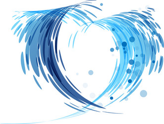 Splash water heart Royalty Free Vector Image - VectorStock
