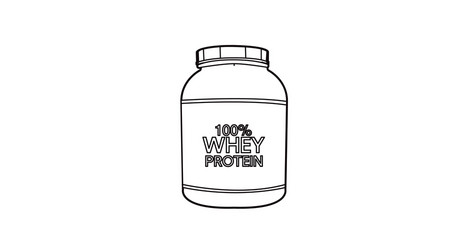 Whey protein bottle Royalty Free Vector Image - VectorStock