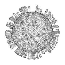 Cartoon 3d model hiv virus immunodeficiency Vector Image