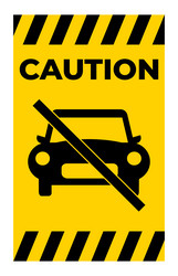 Car prohibition sign on white background Vector Image