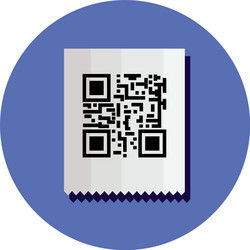 Classic qr code in frame circular Royalty Free Vector Image