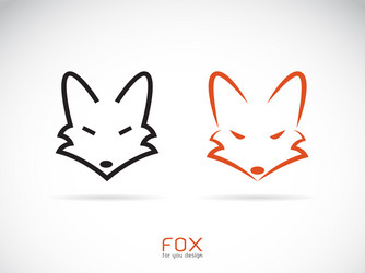 Red fox design on white background Royalty Free Vector Image