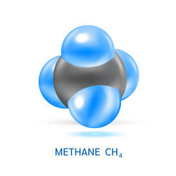 Methane gas ch4 molecule models Royalty Free Vector Image