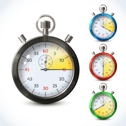 Stopwatch templates with countdown realistic Vector Image