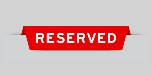 Ribbon label banner with word reserved seat Vector Image