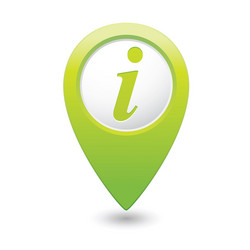 Compass icon on map pointer green Royalty Free Vector Image