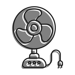 Linear icon electric fan for cooling room side Vector Image