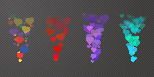 Live like stream social media reactions set Vector Image