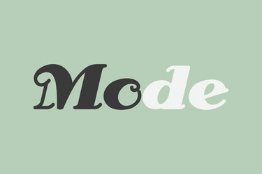 Mode typography text with symbol design Royalty Free Vector