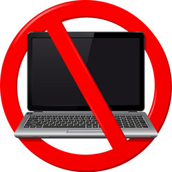 No laptop area Royalty Free Vector Image - VectorStock