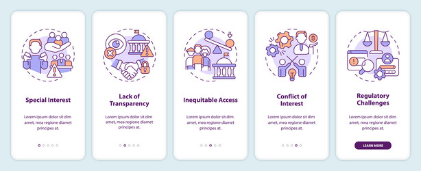 Lobbying government layout with colorful line Vector Image