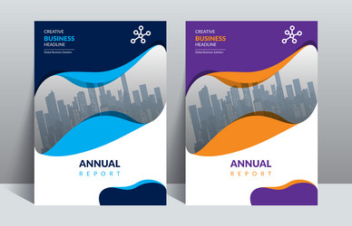 Modern annual report design template Royalty Free Vector