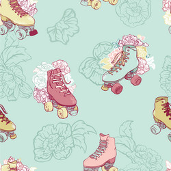 Roller skates with stars in rainbow colors Vector Image