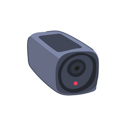 Technology facial recognition camera cartoon Vector Image
