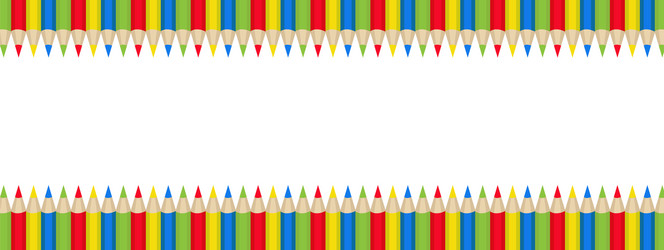 Colored pencils frame for text back to school Vector Image