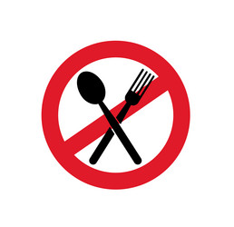 Food ban sign Royalty Free Vector Image - VectorStock