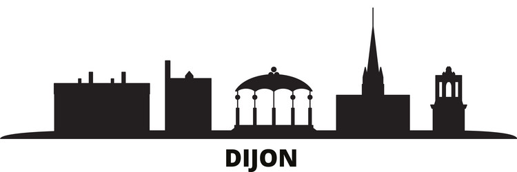 Dijon silhouette skyline france Royalty Free Vector Image