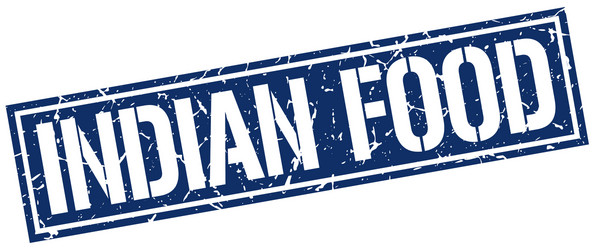 Indian food stamp Royalty Free Vector Image - VectorStock