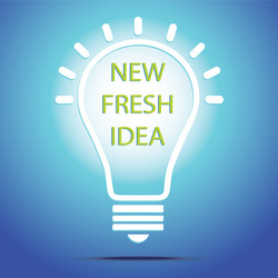 Great new idea concept - bulb with hand draw Vector Image