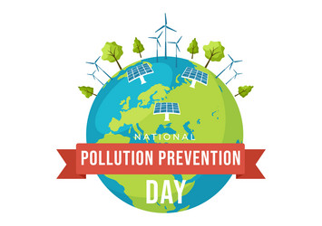 National pollution prevention day for awareness Vector Image