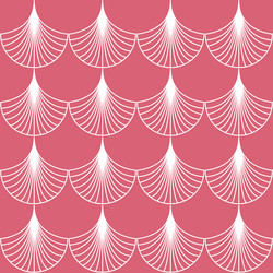 White arch on red pink background arabic pattern Vector Image