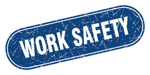 Work safety sticker work safety label Royalty Free Vector