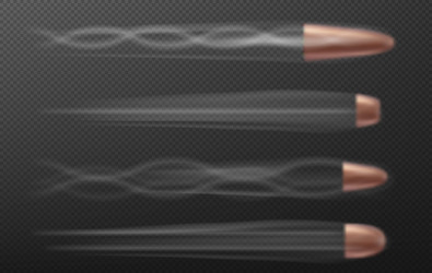 Realistic bullets various caliber Royalty Free Vector Image