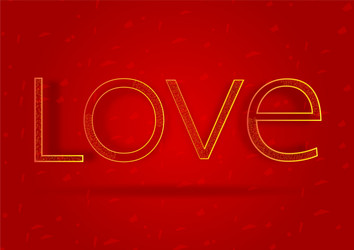 Golden typography text on red background Vector Image